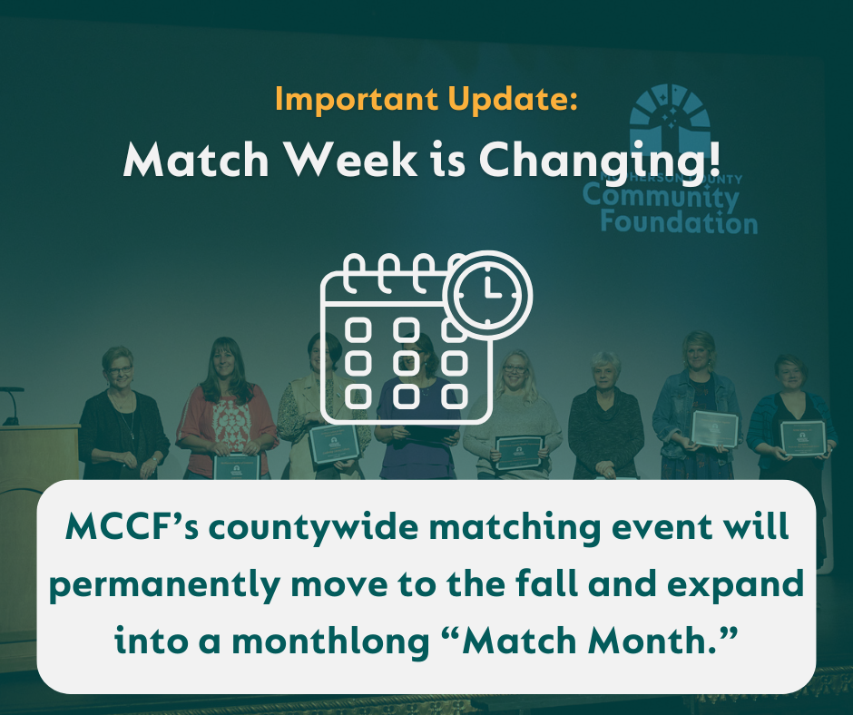 McPherson County Community Foundation | MCCF Shifts Match Week to Fall ...